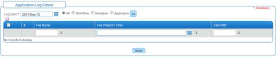 Application Log View
