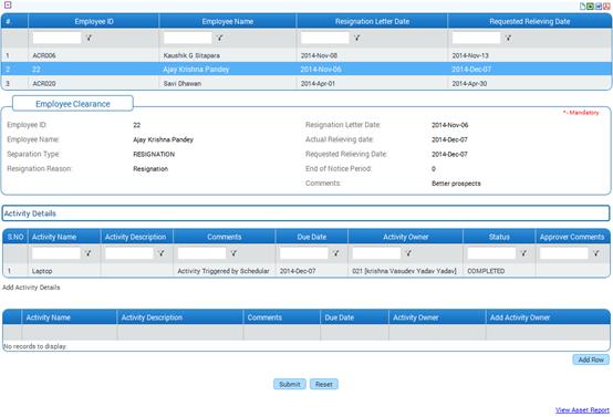 Employee Clearance Form