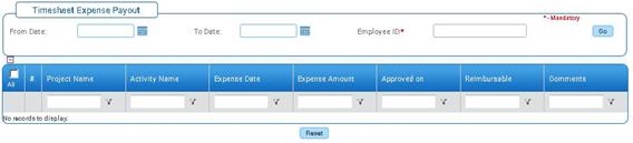 Timesheet Expense Payout
